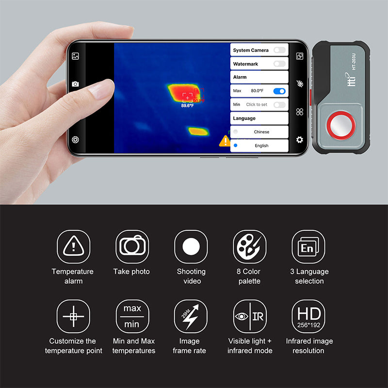 HT-203U Mobile Phone Thermal Imager（256×192）